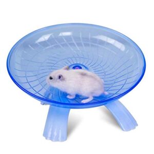 WYKsoku Pet Toys, Pet Hamster Flying Saucer Mouse Running Disc Exercise Wheel Toy Cage Accessories - Pink