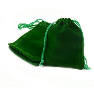 50pcs velveteen sack velvet cloth drawstring bags jewelry bags pouches small candy gift bags for christmas party wedding event supplies favors bags mixed colors (dark green, 2.7"x 3.5")