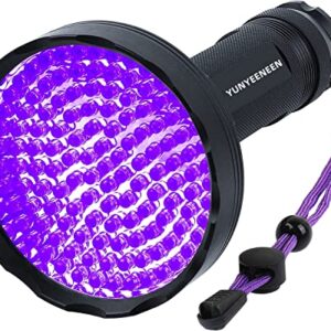 UV Blacklight Flashlight, Super Bright 128 LED Pet Dog Cat Urine Detector light Flashlight for Pet Urine Stains, UV Black light Flashlight for Bed Bugs, Scorpions Hunting