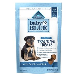 blue buffalo baby blue training treats natural puppy soft dog treats, savory chicken 4-oz bag