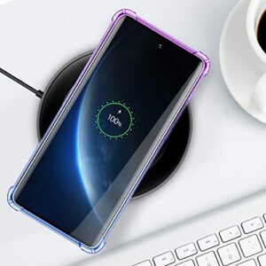 SALAWAT Galaxy S20 Case, Clear Galaxy S20 Case Cute Gradient Slim Phone Case Cover Reinforced TPU Bumper Shockproof Protective Case for Samsung Galaxy S20 6.2 Inch 2020 (Purple Blue)