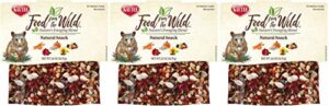 kaytee 3 pack of food from the wild natural snack, 2 ounces each, foraging treat for hamsters, gerbils, rats and mice