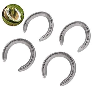 aluminium alloy horseshoe kit, horseshoe wall decor 4pcs horse riding tool equipment accessories for horseshoe, 13cm / 5.1in