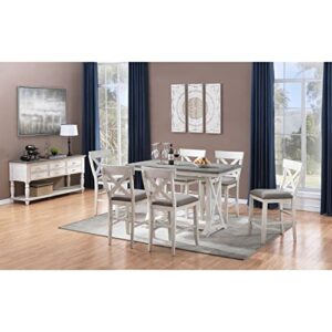 Coast to Coast Bar Harbor II Counter Height Dining Table, Cream, 30" D x 60" W x 36" H