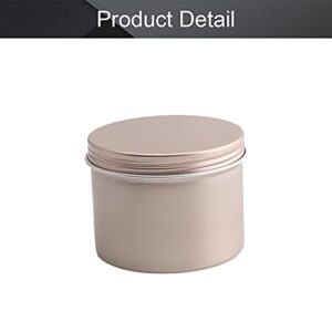 Othmro 1Pcs Round Aluminum Cans Tin Can Screw Top Metal Lid Containers 120ml/3.4 oz, 65 * 50mm (D*H) Gold Color Aluminum Containers for Lip Balm, Crafts, Cosmetic, Candles