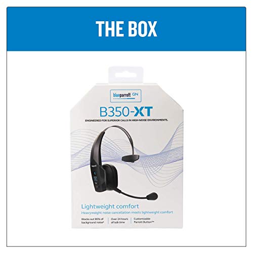 BlueParrott B350-XT BPB-35020 Wireless Noise Canceling Bluetooth Headset with All New Voice Control for Complete Hands-Free Experience