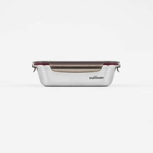 cuitisan flora rectangle airtight container no.7 37.2oz, stainless steel food container, waterproof, microwave and dishwasher available