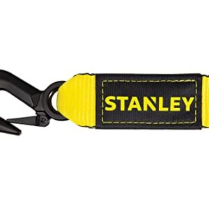 STANLEY ‎S1053 Black/Yellow 2" x 30' Tow Strap with Tri-Hook (9,000 lb Break Strength) for Disabled Recreational Vehicles