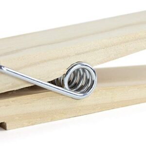 9 Inch, Giant Clothespins, Jumbo Wood Clips for DIY Craft, Bathroom or Laundry Room Decoration, 2 PCS