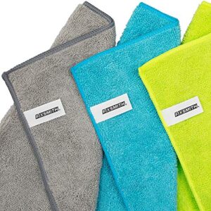 FIXSMITH Microfiber Cleaning Cloth - Pack of 50, Multi-Functional Cleaning Towels, Size: 12 x 16 in, Highly Absorbent Cleaning Rags, Lint-Free, Streak-Free Cleaning Cloths for Car Kitchen Home Office