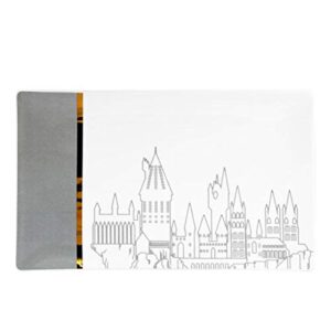 harry potter hogwarts grey & gold ceramic serving platter