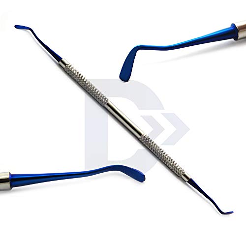 Set Of 3 Titanium Blue Tips Dental Flat Plastic Filling Instrument Amalgam Composite Restorative Tools 2mm-2.5mm-3mm Placing Spatula