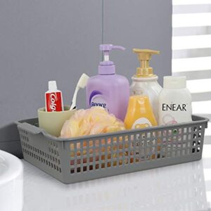 Cand Grey Plastic Basket Tray, A4 Paper Bakets, 6 Packs