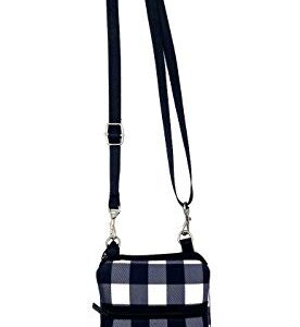 Wanty Cell Phone Bag, Small Crossbody Bag, Cell Phone Purse Smartphone Wallet with Shoulder Strap for Women (White Lattice)