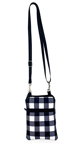 Wanty Cell Phone Bag, Small Crossbody Bag, Cell Phone Purse Smartphone Wallet with Shoulder Strap for Women (White Lattice)