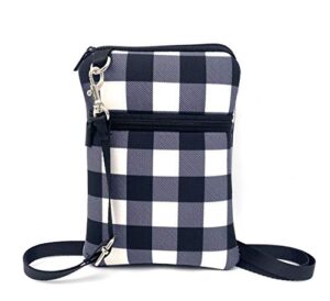 wanty cell phone bag, small crossbody bag, cell phone purse smartphone wallet with shoulder strap for women (white lattice)