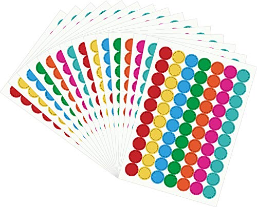 2800PCS Colorful Coding Labels for Student Sticky Color Coding Labels Permanent Small Circle Dot Stickers for Classroom Office