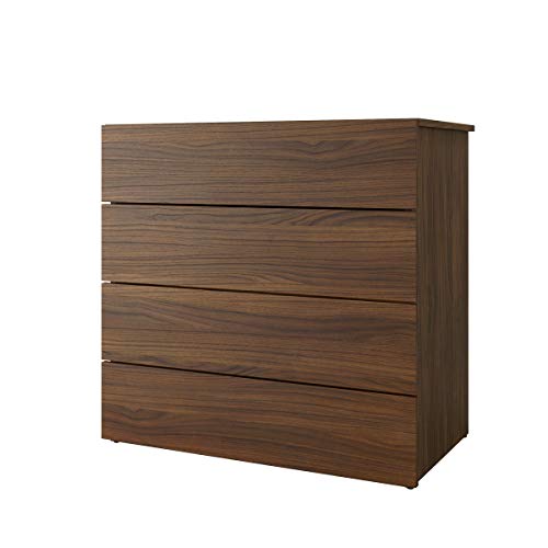 Nexera 4-Drawer Chest, Walnut, Brown