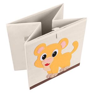 CLCROBD Foldable Animal Cube Storage Bins Fabric Toy Box/Chest/Organizer for Kids Nursery, 13 inch (Llama)