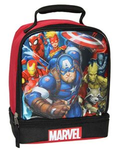 marvel universe comics avengers captain america dual compartment insulated lunch box