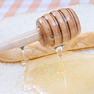 Wooden Honey Dipper Stick Collecting Dispensing Drizzling Jam Portable Wedding Party (8cm, 50)