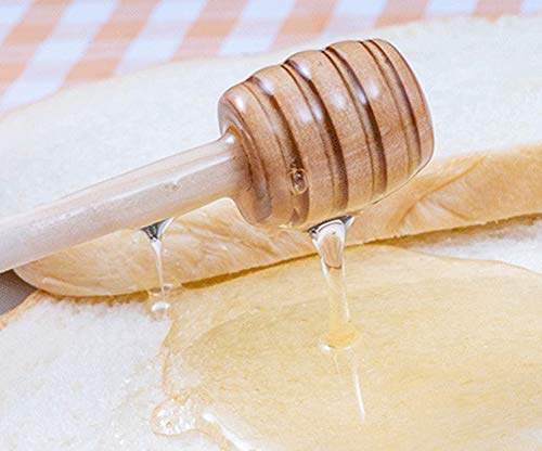 Wooden Honey Dipper Stick Collecting Dispensing Drizzling Jam Portable Wedding Party (8cm, 50)