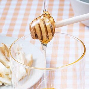 Wooden Honey Dipper Stick Collecting Dispensing Drizzling Jam Portable Wedding Party (8cm, 50)