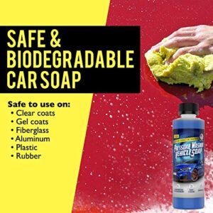 MISSION AUTOMOTIVE Concentrated Pressure Washer Car Wash Soap for Vehicle Cleaning 8oz Makes 12 Gallons - Made in the USA - For Pressure Washers