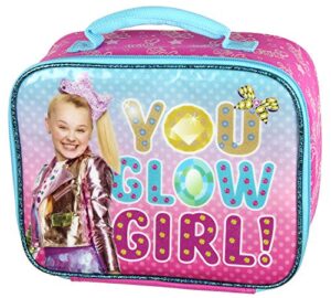 jojo siwa you glow girl soft kit insulated lunch box cooler