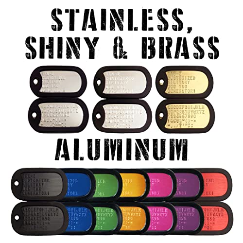 Personalized Military Dog Tags - Stainless Steel