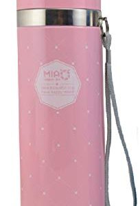 Best Stainless Steel Thermos Bottle - New Triple Wall Insulated - BPA Free - Hot Coffee or Cold Tea + Drink Cup Top - Perfect for Office (Pink, 500 ml)