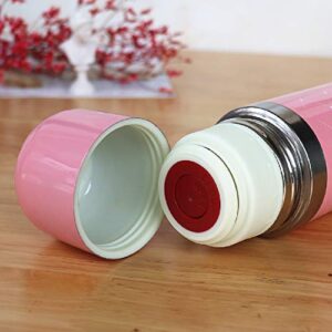 Best Stainless Steel Thermos Bottle - New Triple Wall Insulated - BPA Free - Hot Coffee or Cold Tea + Drink Cup Top - Perfect for Office (Pink, 500 ml)