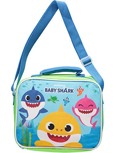 Baby Shark 3 Bag with Strap Lunch Box, small, Blue