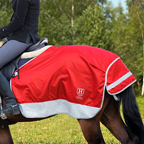 Harrison Howard FocalMax Quarter Horse Exercise Sheet Horse Blanket Hi-Vis Reflective Superb Night Safety with Tail Flap Horse Competition Rug