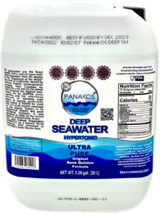 panakos deep seawater hypertonic original rene quinton formula 5.28 gallon