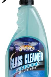 Gliptone Glass Cleaner with Anti Static, Repels Lint & Dust (22 Fl Oz)