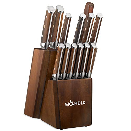 Hampton Forge Harley Knife Block Set, 14 Piece, Brown