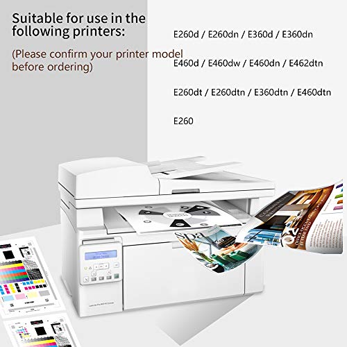 HiServicer 1 Pack E260A11A Black Toner Remanufactured Replacement for Lexmark E260A11A Toner Cartridge E260dn Toner Work with E260, E260D, E260DN, E360, E360D, E360DN, E460, E460DN ( High Yield )