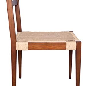 Amazon Brand – Stone & Beam Jane Mid-Century Dining Chair, Set of 2, 19.5"W, Ash Wood, Brown