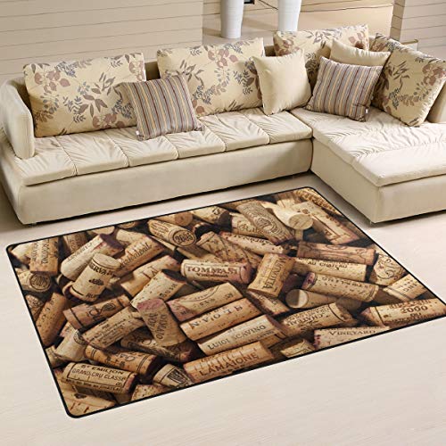 ALAZA Wine Cork Area Rug Rugs Non-Slip Floor Mat Doormats Living Dining Room Bedroom Dorm 31 x 20 inches Home Decor