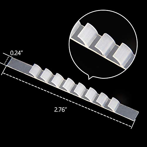 Framendino, 100 Pack Non-Slip Rubber Hanger Grips Clear Adhesive Clothes Hanger Strips Grippers with Fins