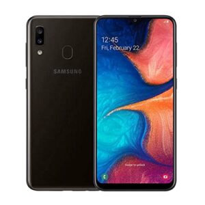 samsung galaxy a20 us version factory unlocked 32gb memory, 6.4" gsm & cdma compatible, black (renewed)