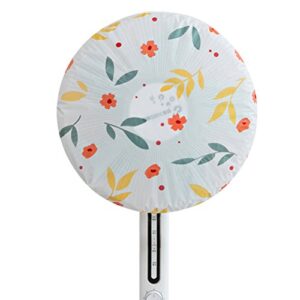 besportble washable floor fan dust cover fan protection cover reusable accessories supplies(floral) summer fan