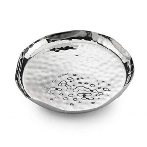 mary jurek design blossom free form round serving tray, stainless steel (medium)