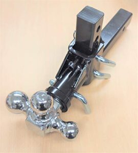 eagleking triple ball tri-ball swivel adjustable trailer drop tow hitch mount 2" receiver