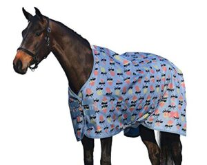 saxon. 600d standard neck lite turnout sheet blue ant print 72"