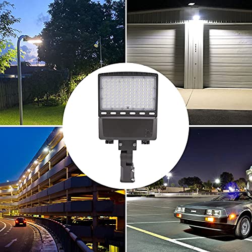 ELECALL LED Parking Lot Light 22650LM 150W 5000K Street Light Slip Fitter LED Shoebox Pole Lights Outdoor Commercial Area Lighting for Court Stadium Roadways,Waterproof IP65 ETL-Listed