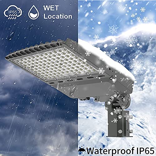 ELECALL LED Parking Lot Light 22650LM 150W 5000K Street Light Slip Fitter LED Shoebox Pole Lights Outdoor Commercial Area Lighting for Court Stadium Roadways,Waterproof IP65 ETL-Listed