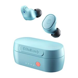 skullcandy sesh evo true wireless in-ear bluetooth earbuds compatible with iphone and android / charging case and microphone / great for gym, sports, and gaming ip55 water dust resistant - blue