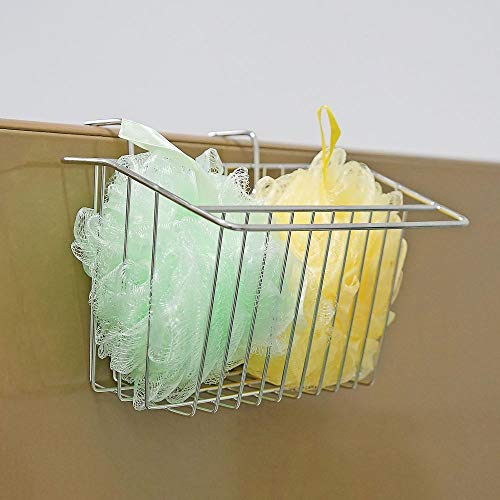 Kitchen Sink Sponge Holder Caddy for Brush Soap Dishwashing Detergent Drainer Rack. Chrome